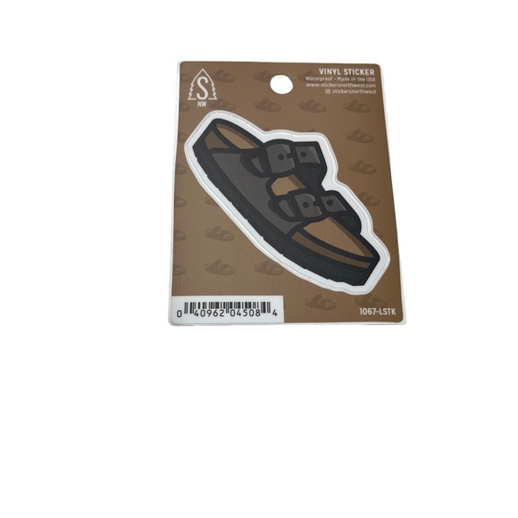 Other | Birkenstock Sandal Brown Leather Sandal Vinyl Sticker Decal ...